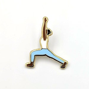 Enamel Pins - Yoga Fitness Exercise Enamel Pin - Etsy
