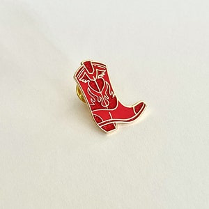 Enamel Pins - Pink Glitter Cowboy Boot Enamel Pin - A Perfect Gift for ...