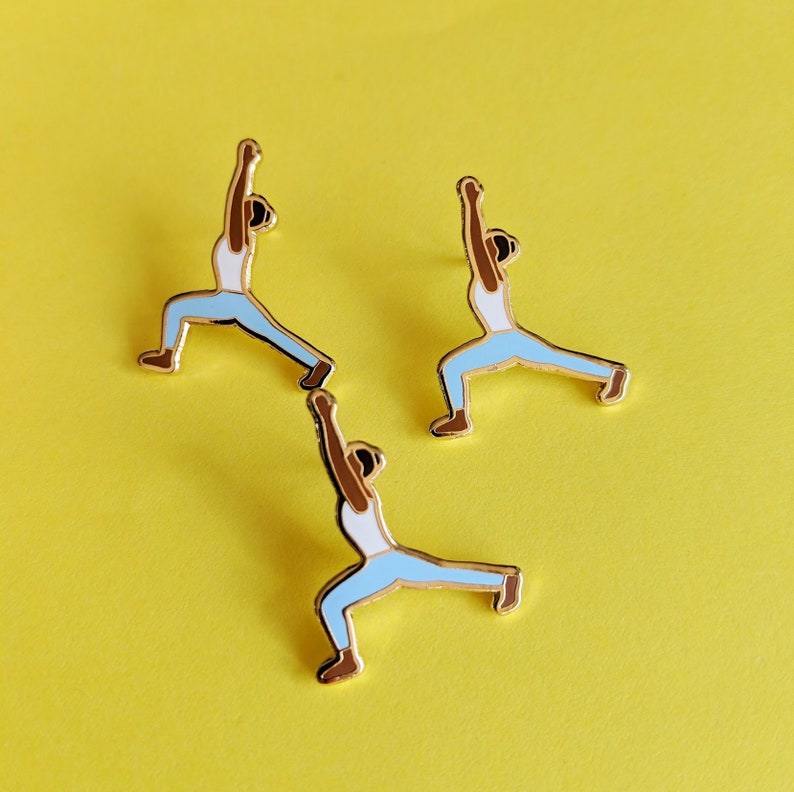 Enamel Pins Yoga Fitness Exercise Enamel Pin - Etsy