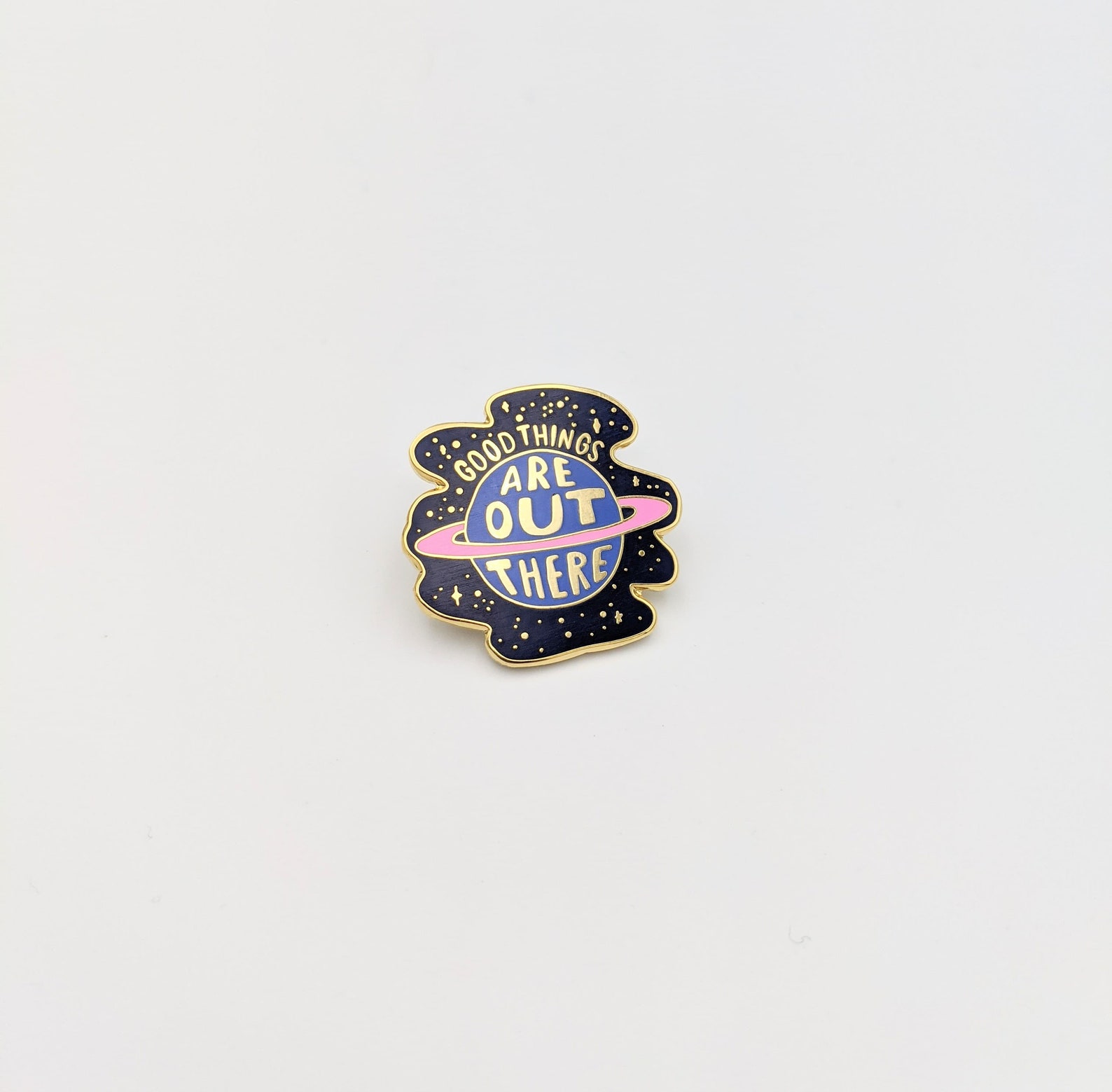 Enamel Pins Space Quote Positive Vibes Planet Enamel Pin | Etsy