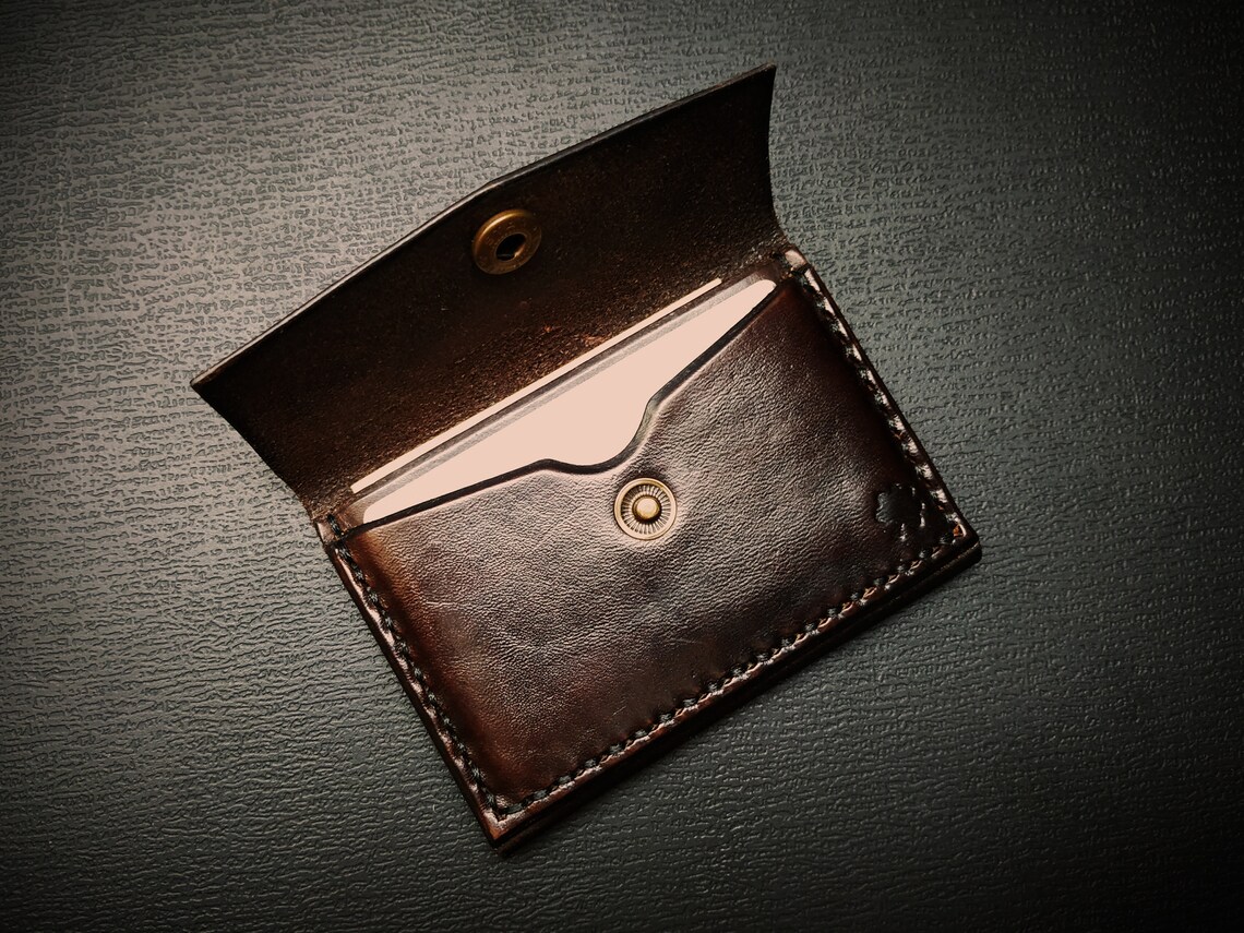Compact Wallet Slim Leather Cardholder Small Purse Clutch - Etsy