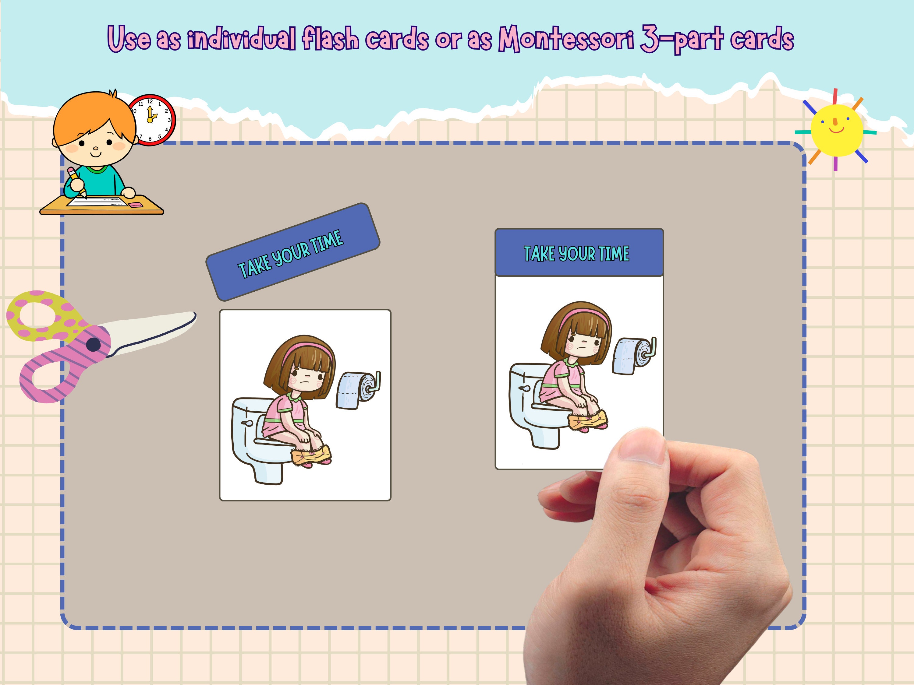 Girls Step by Step Bathroom Routine and Potty-training Autism Special ...