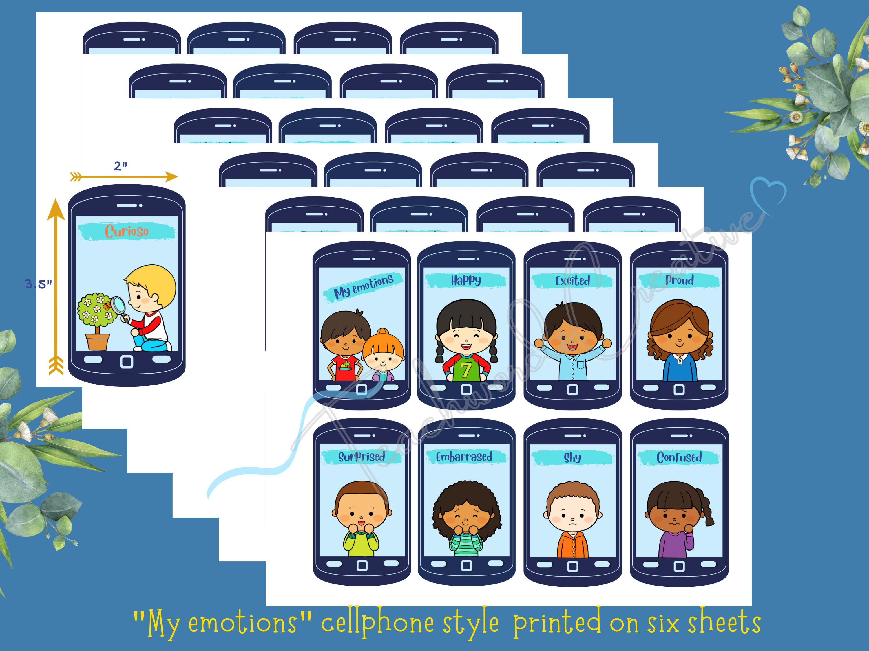 Emotions and Feelings Flashcards Visual Picture Communication - Etsy