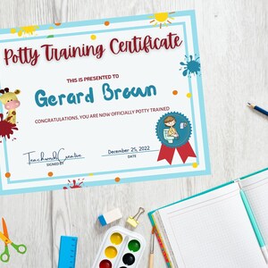 English Spanish Potty Training Certificate School Educational - Etsy