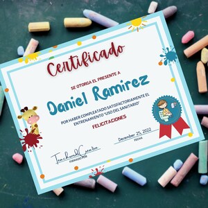 English Spanish Potty Training Certificate School Educational - Etsy
