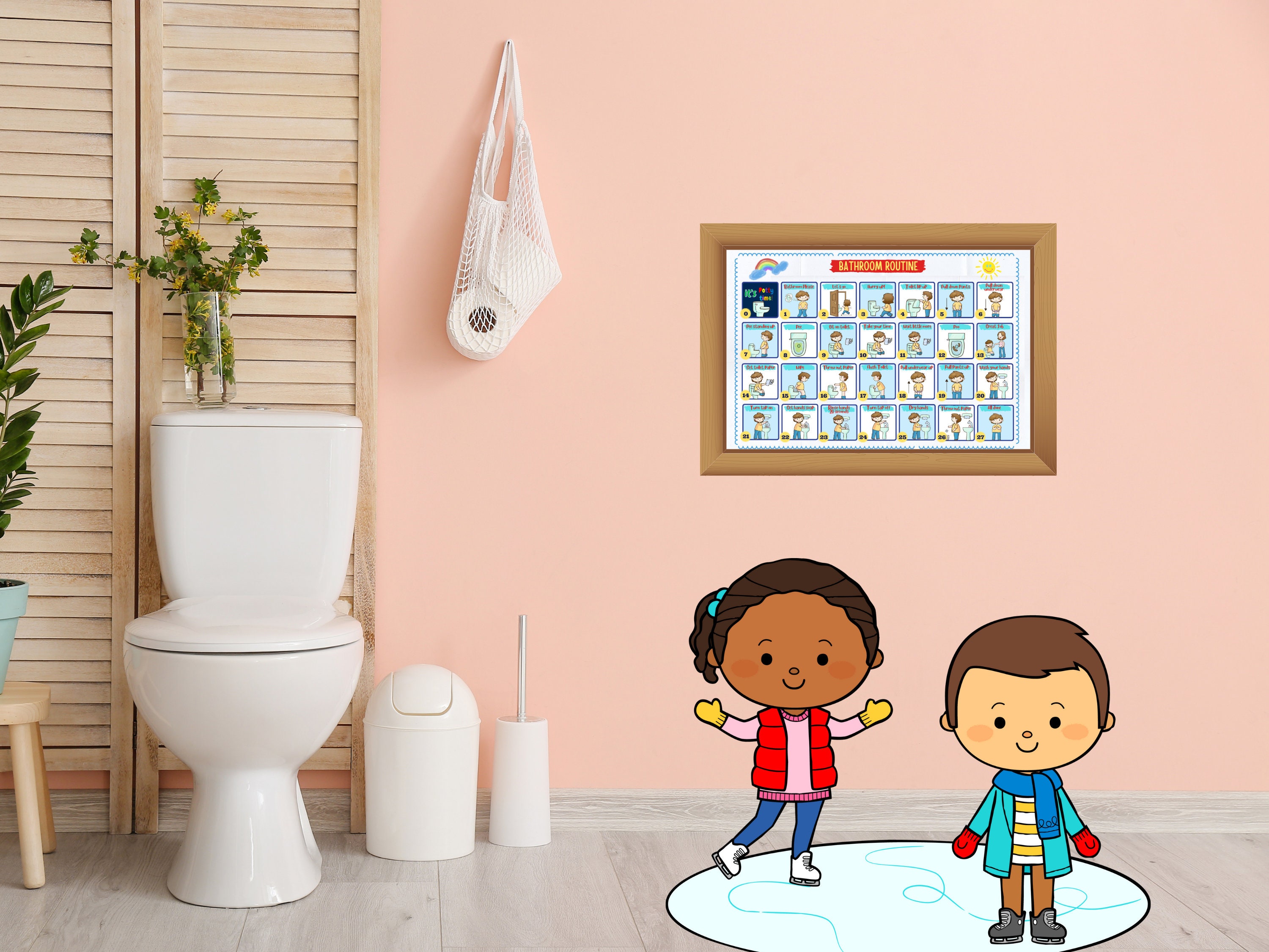 Girls Potty Training Certificate School Educational Award Home Toilet ...