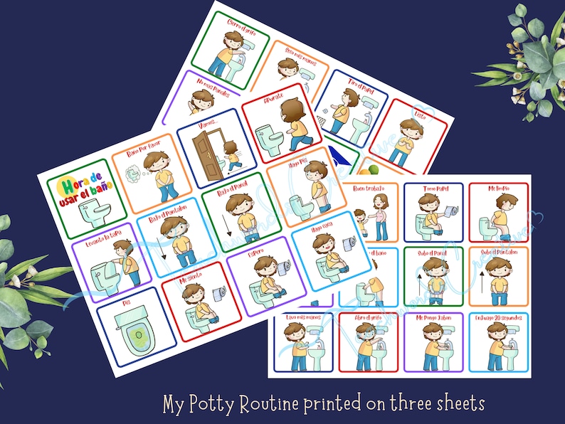 Bathroom Routine Visual Picture Communication Cards Toilet - Etsy