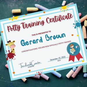 English Spanish Potty Training Certificate School Educational - Etsy
