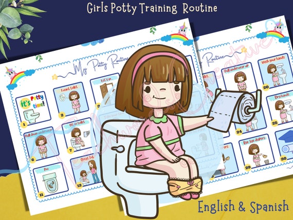Girls Potty Training Visual Picture Communication Educational | Etsy