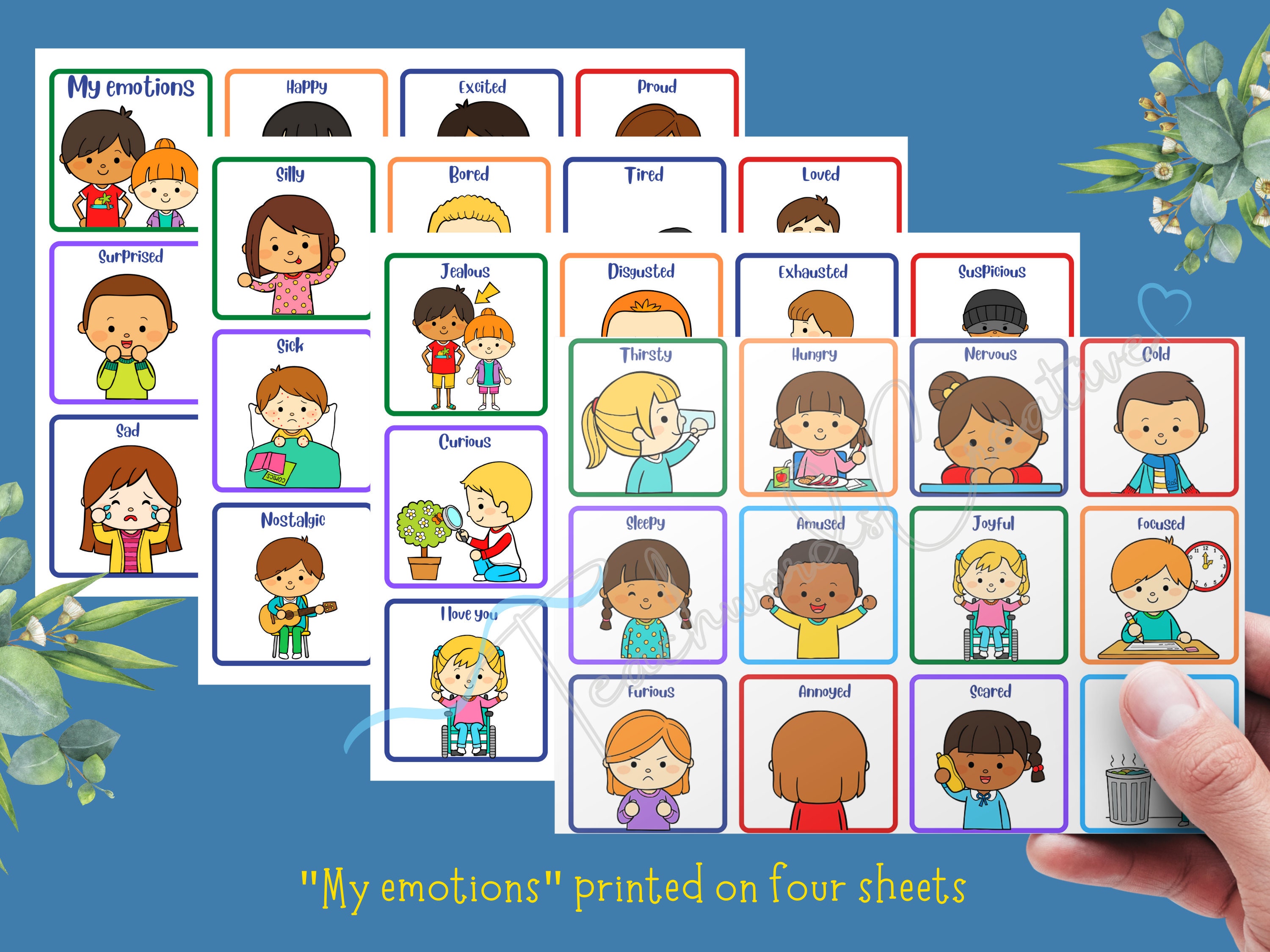 Emotions and Feelings Flashcards Visual Picture Communication ...