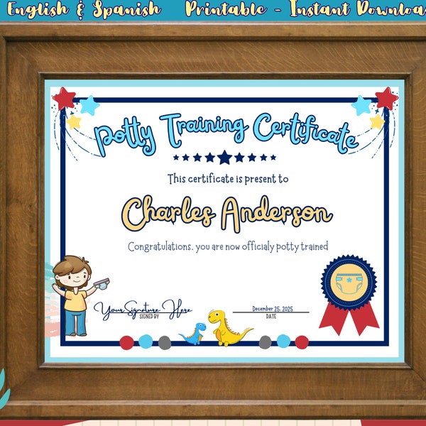 Toilet Training Certificate - Etsy