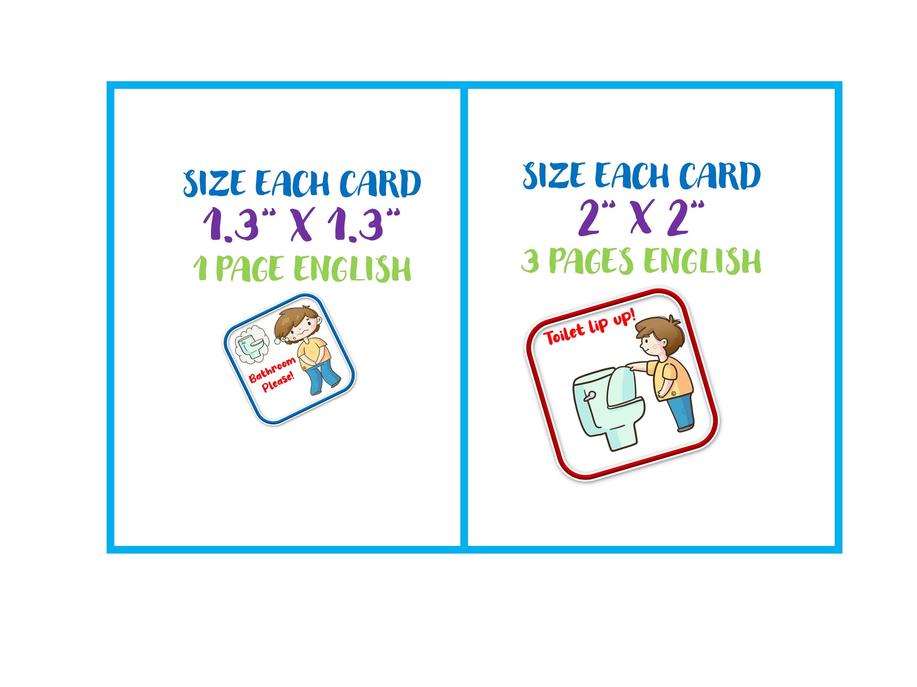 Bathroom Routine Visual Picture Communication Cards Toilet | Etsy Canada