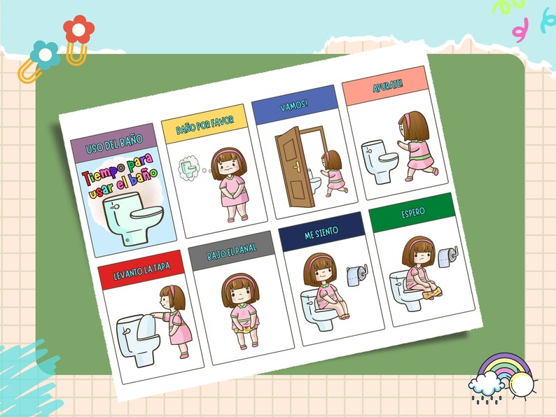 Girls Step by Step Bathroom Routine and Potty-training Autism Special ...