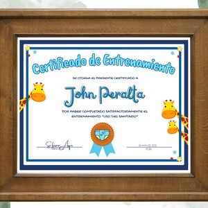 English Spanish Potty Training Certificate School Educational Award ...