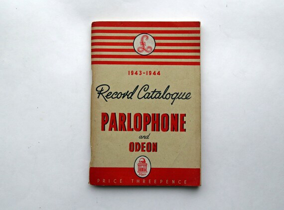 Parlophone and Odeon Record Catalogue 1943-1944 - Etsy UK
