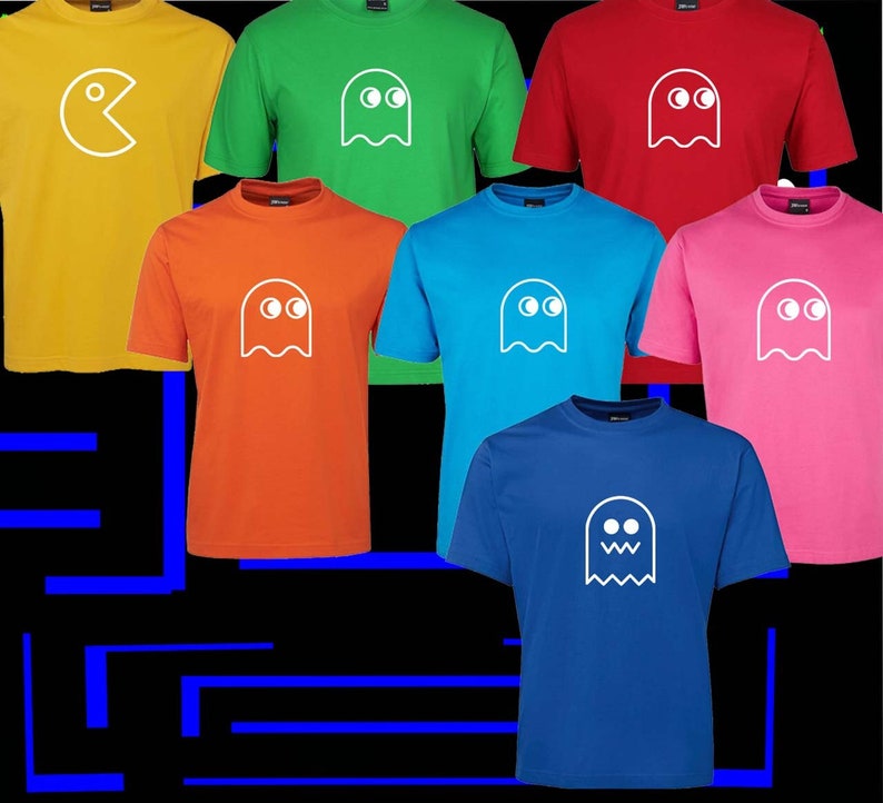 Pacman T Shirt Australia Pac Man Arcade Game Inspired Tee Retro Gamer ...