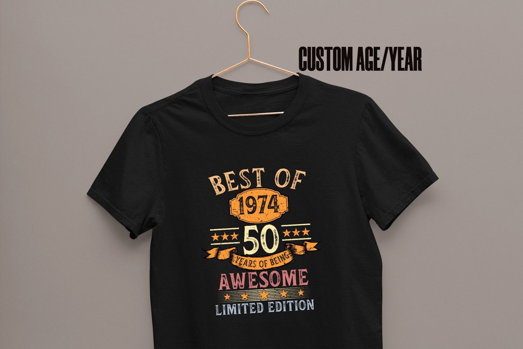 50th Birthday Limited Edition Print T Shirt Australia | Custom Year ...