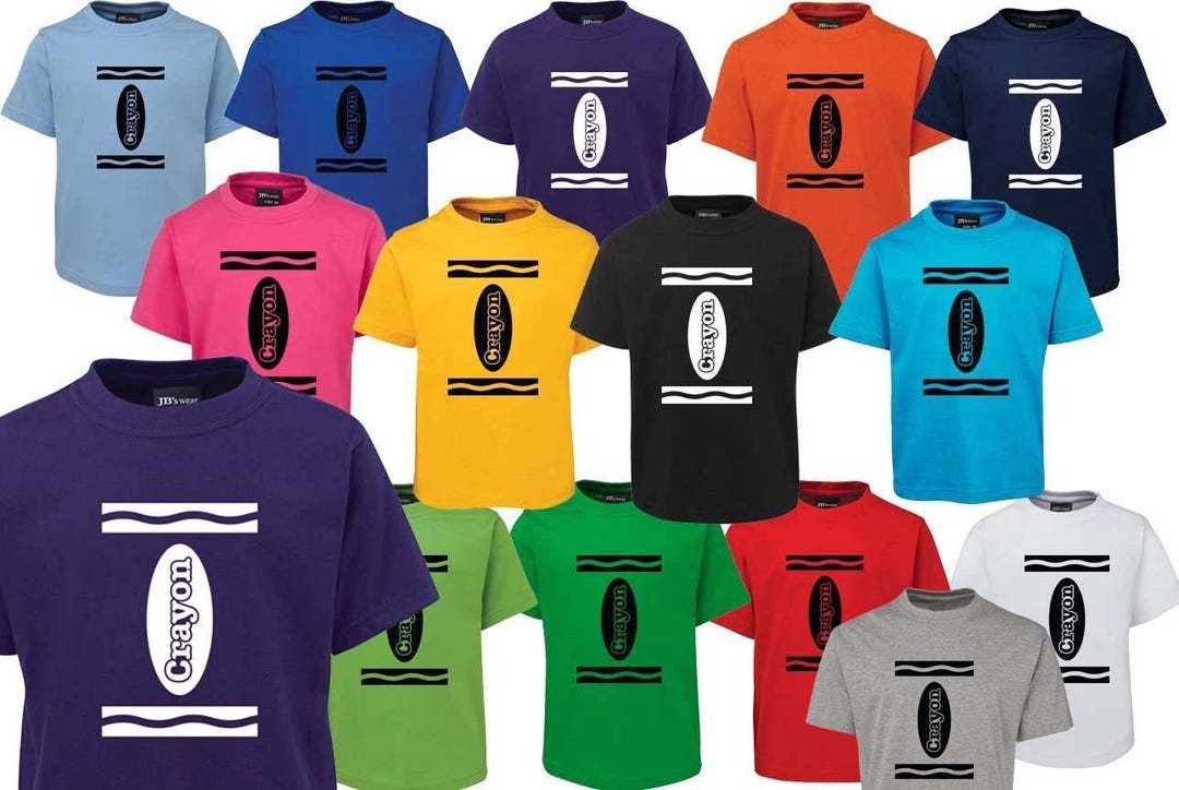 Crayon Costume Shirt Australia | Crayon Crayola Inspired Tee | Crayons ...