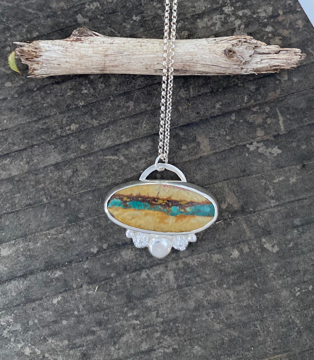 Royston Ribbon Turquoise Pendants - Etsy