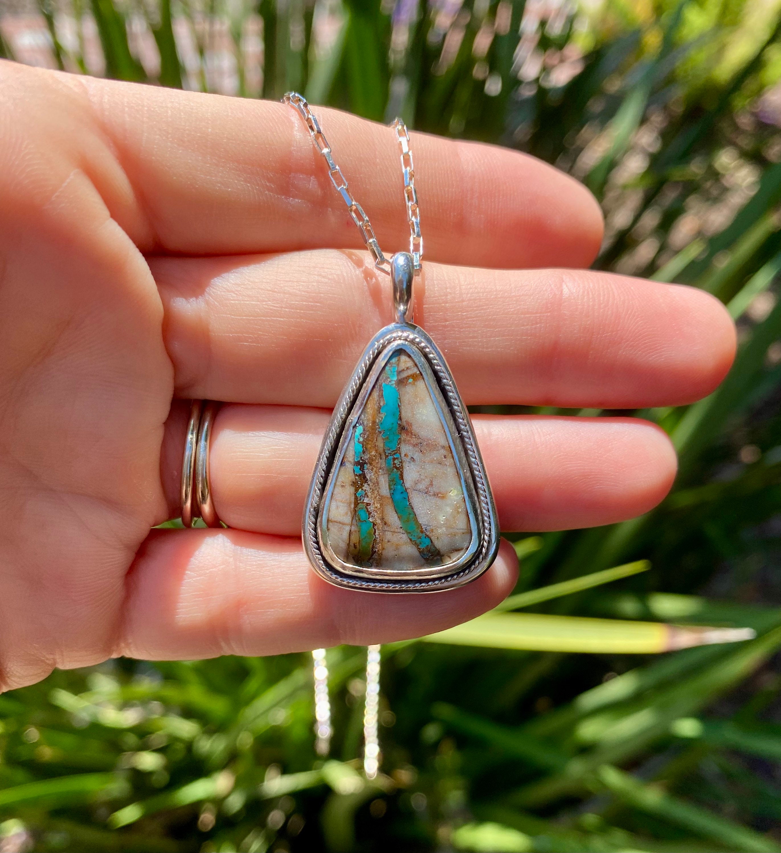 Royston Ribbon Turquoise Pendants - Etsy