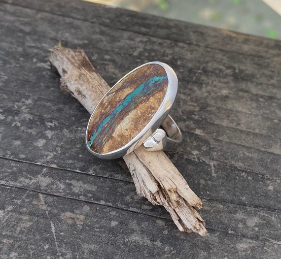 Royston Ribbon Turquoise Ring | Etsy
