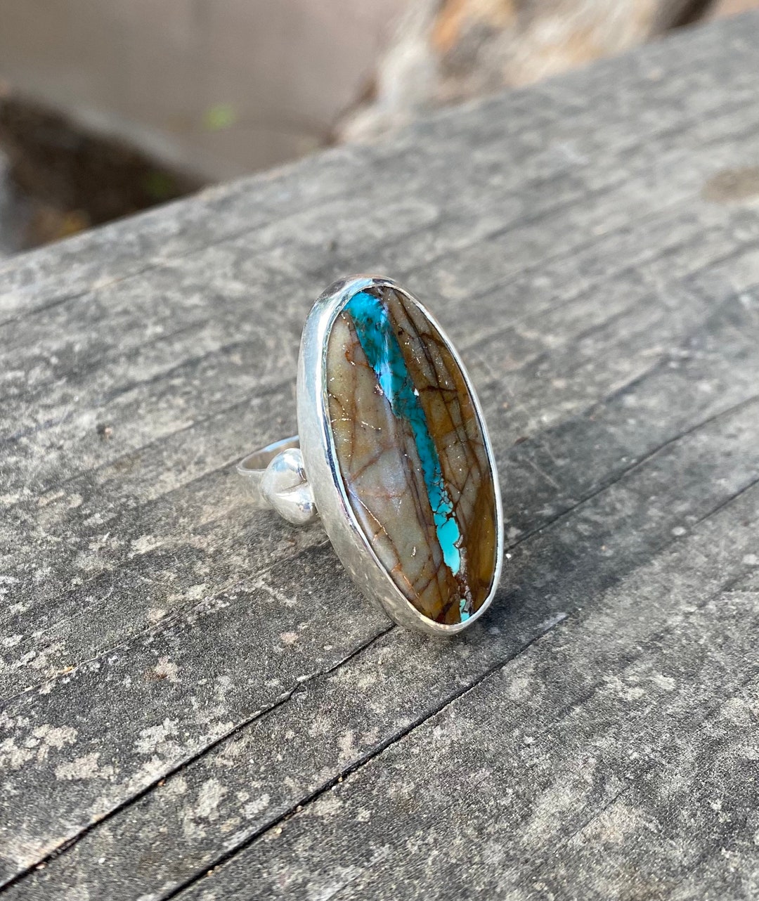 Royston Ribbon Turquoise Ring - Etsy