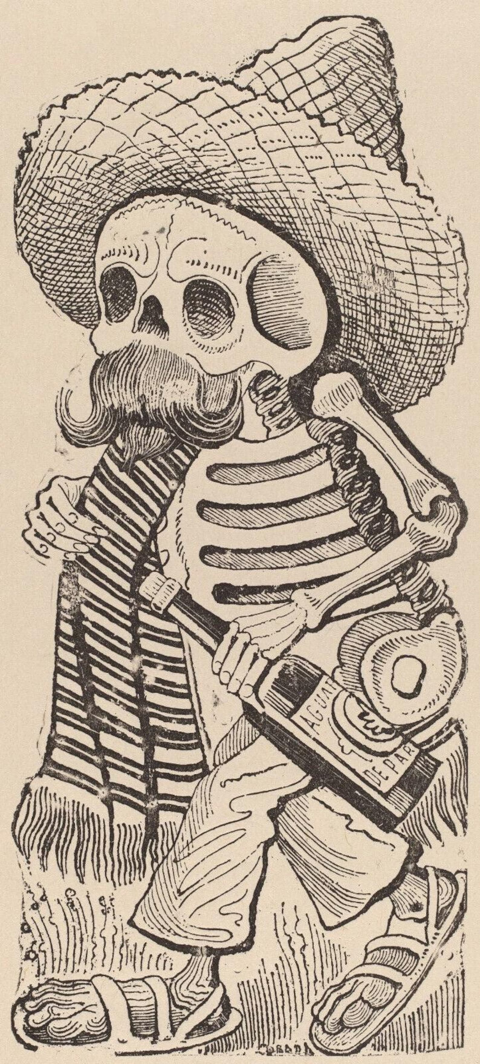 Calavera Maderista by José Guadalupe Posada | Mexican Folk Art Print ...