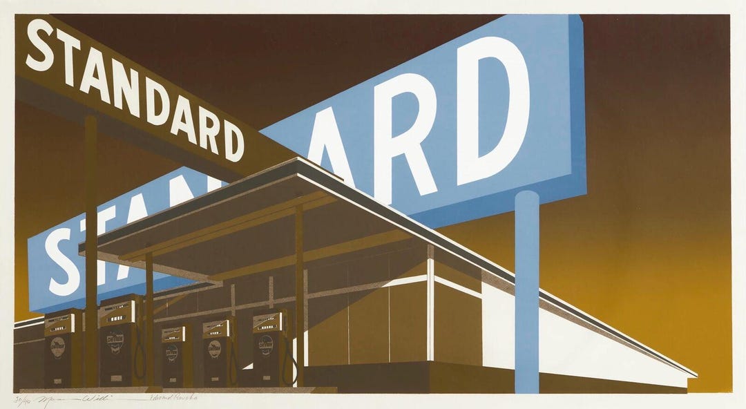Standard Station Blue – Ed Ruscha | Iconic Pop Art Print – American Gas ...