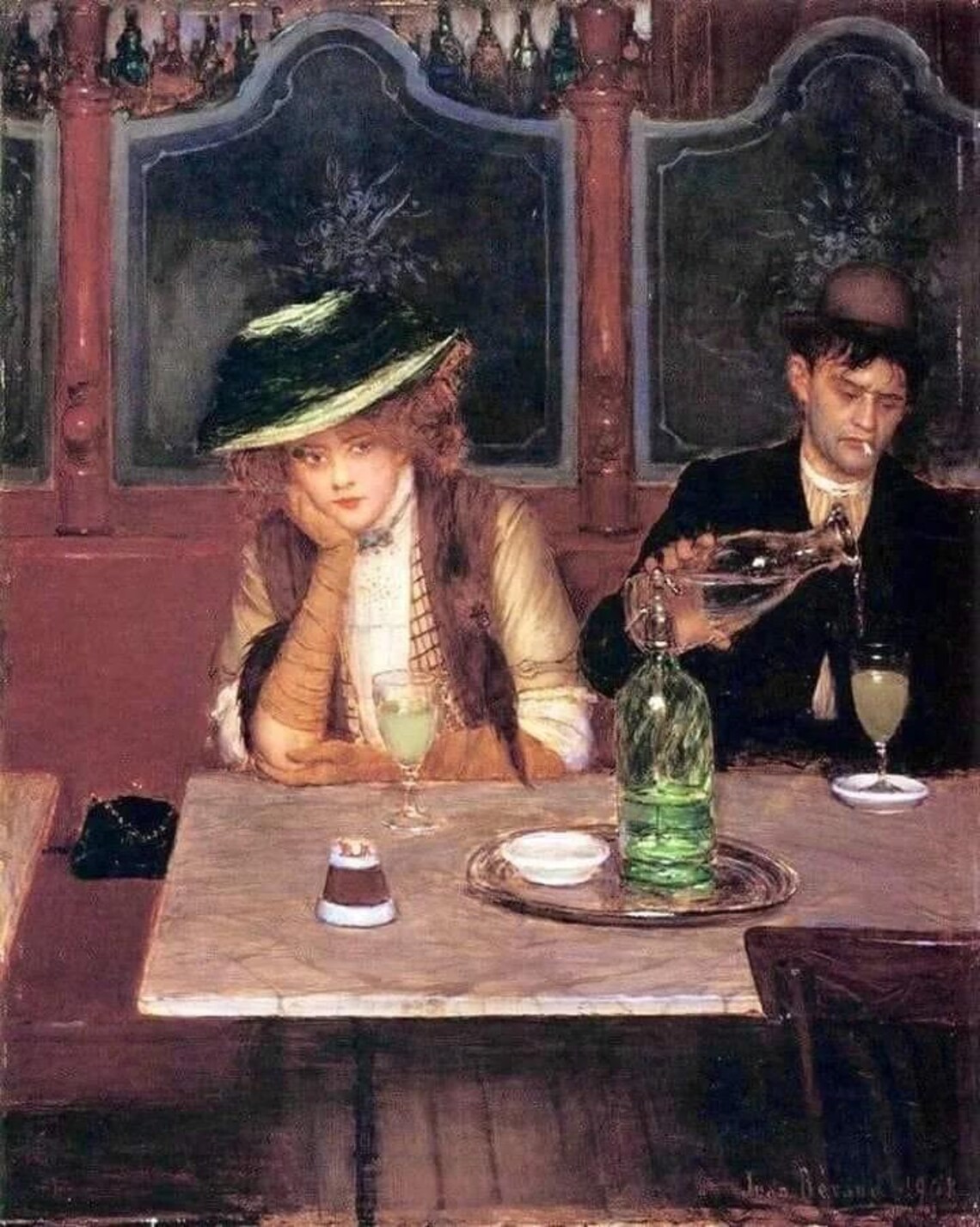 The Absinthe Drinker by Jean Béraud -premium Quality Art Print - Etsy
