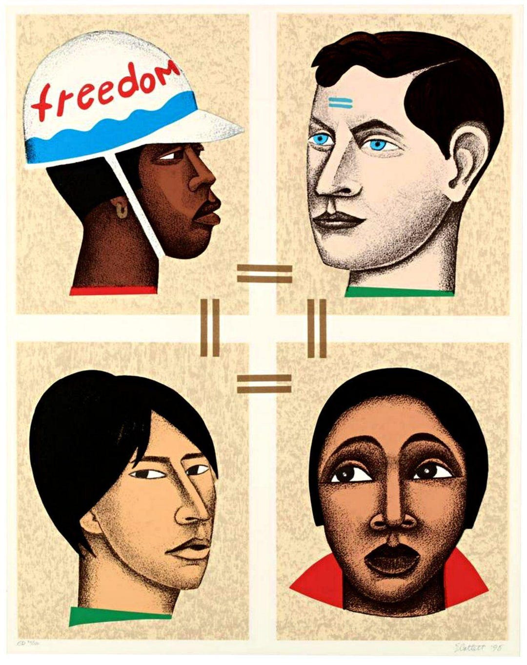 Freedom or Slavery by Elizabeth Catlett | Civil Rights Era Art Print ...