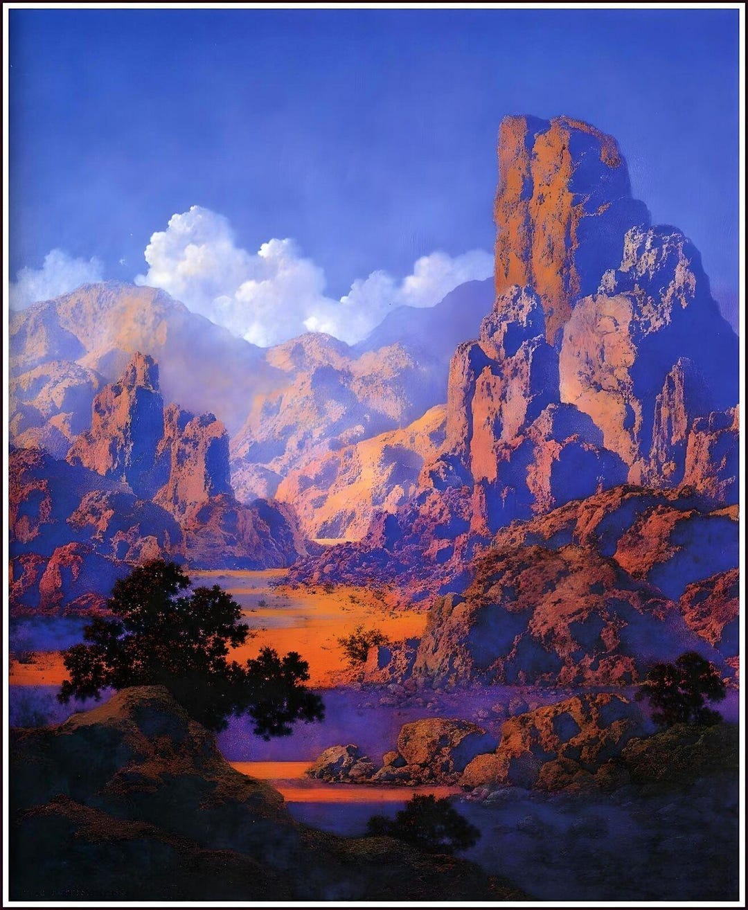 Arizona Landscape Art Print by Maxfield Parrish - Etsy