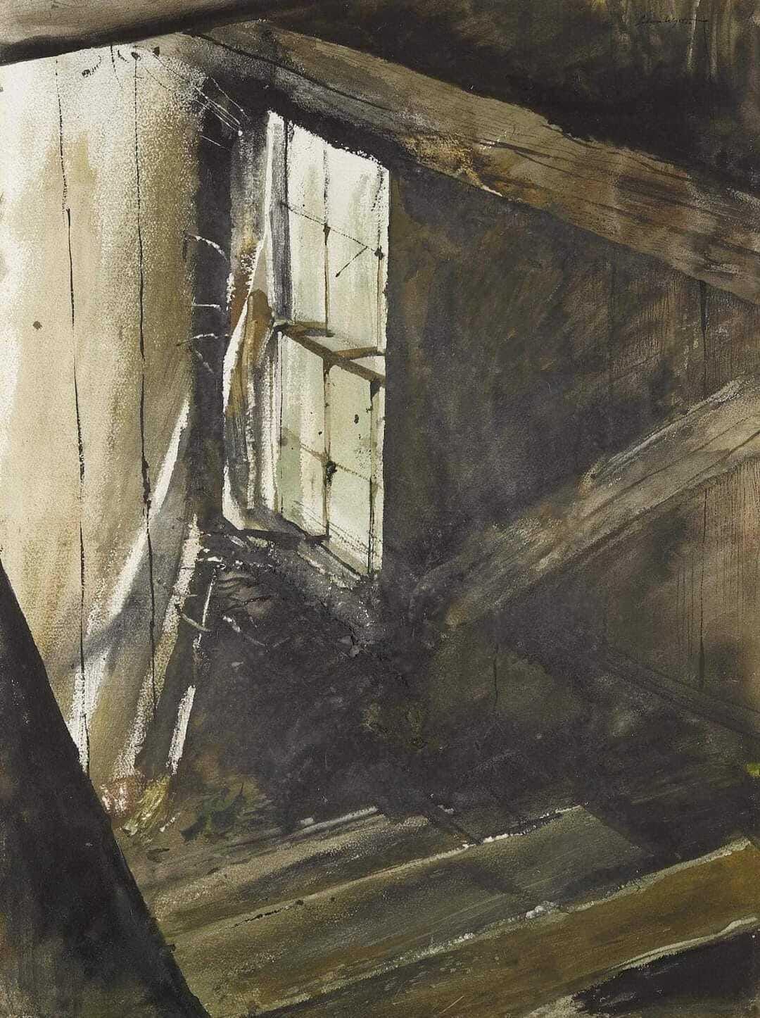 Stair Window by Andrew Wyeth - Premium Quality Art Print - Etsy Canada