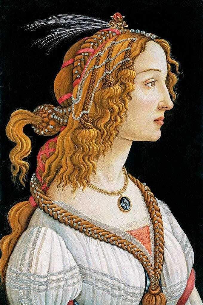 La Bella Simonetta Art Print: Botticelli Portrait, Matte Finish - Etsy