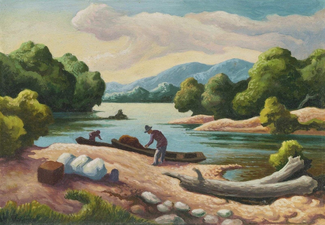 Current River by Thomas Hart Benton - Premium Quality Art Print - Etsy