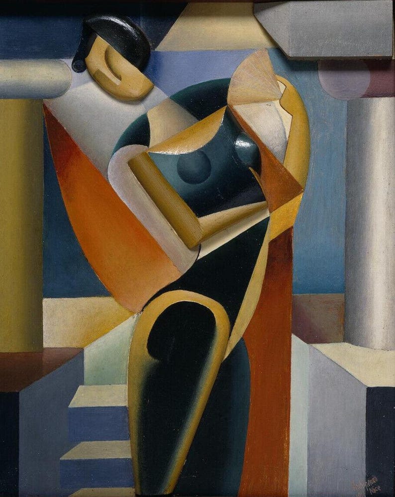 Olexandr Archipenko : Woman With a Fan II Archival Quality Art Print - Etsy
