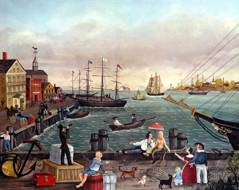 Dockside by Martha Cahoon - Premium Quality Art Print - Etsy