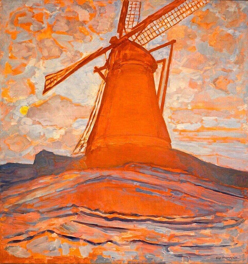 Windmill by Piet Mondrian - Premium Quality Art Print - Etsy