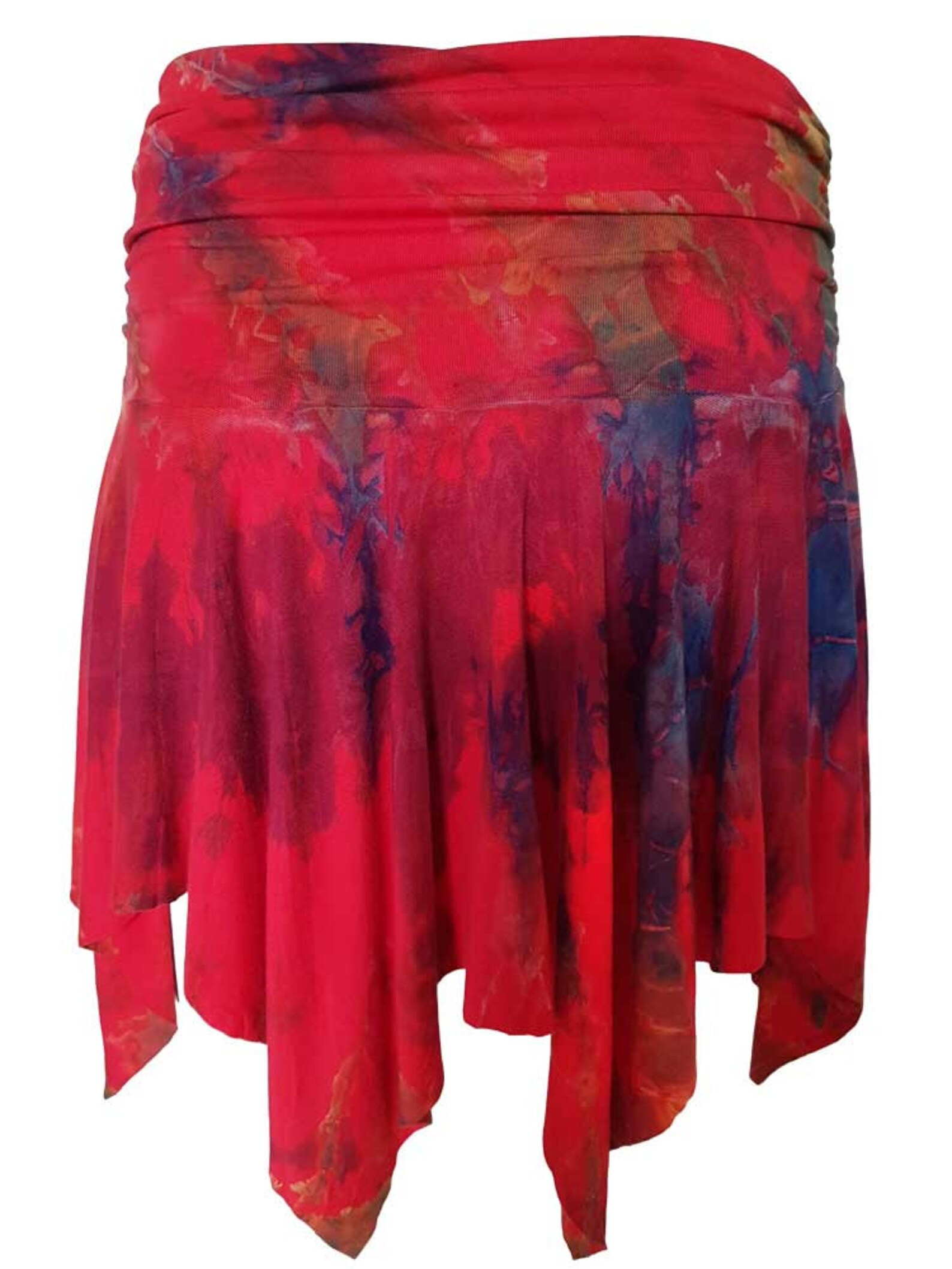 Tie Dye Pixie Mini Skirt Red and Orange | Etsy UK