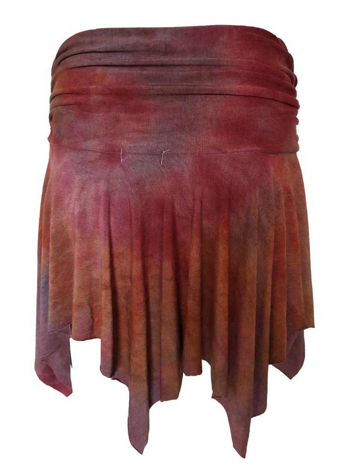 Tie Dye Pixie Mini Skirt Red and Orange | Etsy UK