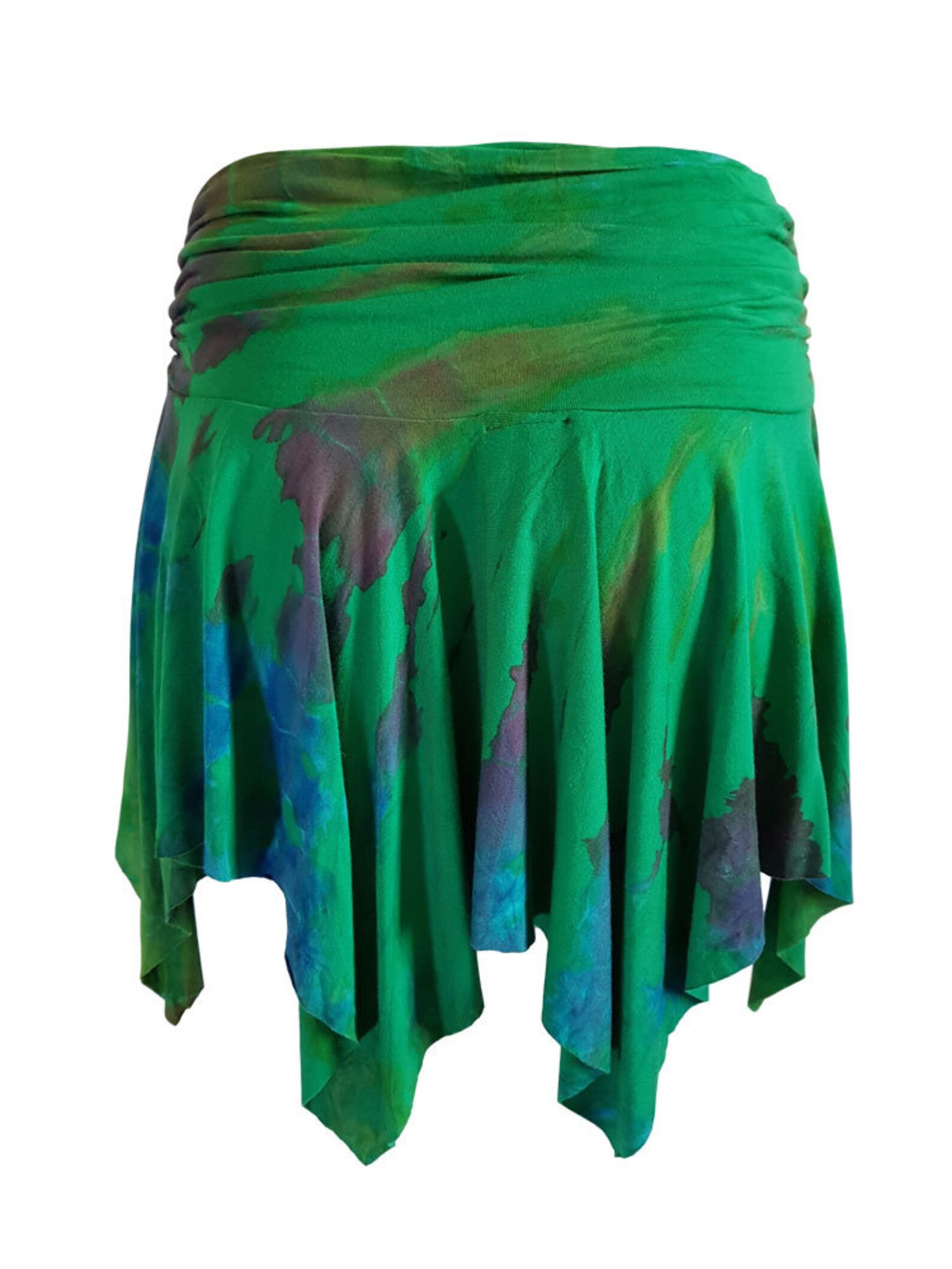 Tie Dye Pixie Mini Skirt Greens | Etsy