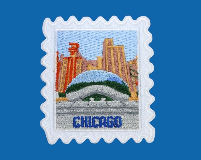 Chicago Patch Iron on Patch Travel Patches the Bean Windy City Patch ...