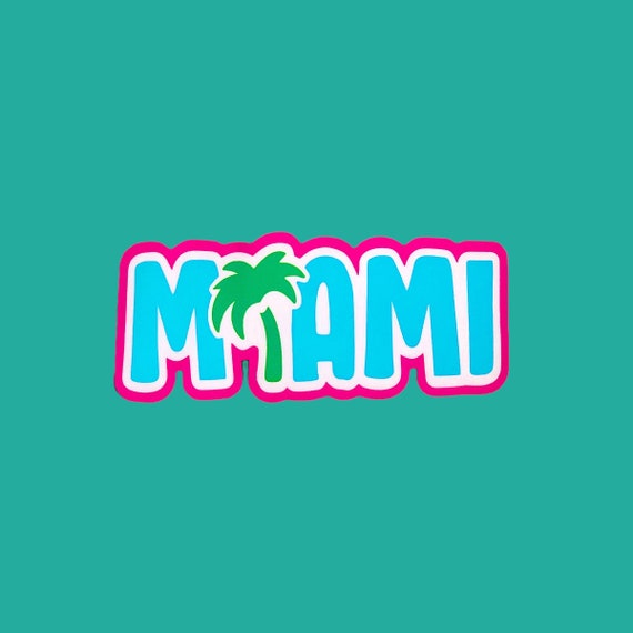 Miami Sticker Vinyl Sticker Travel Wanderlust Die Cut - Etsy
