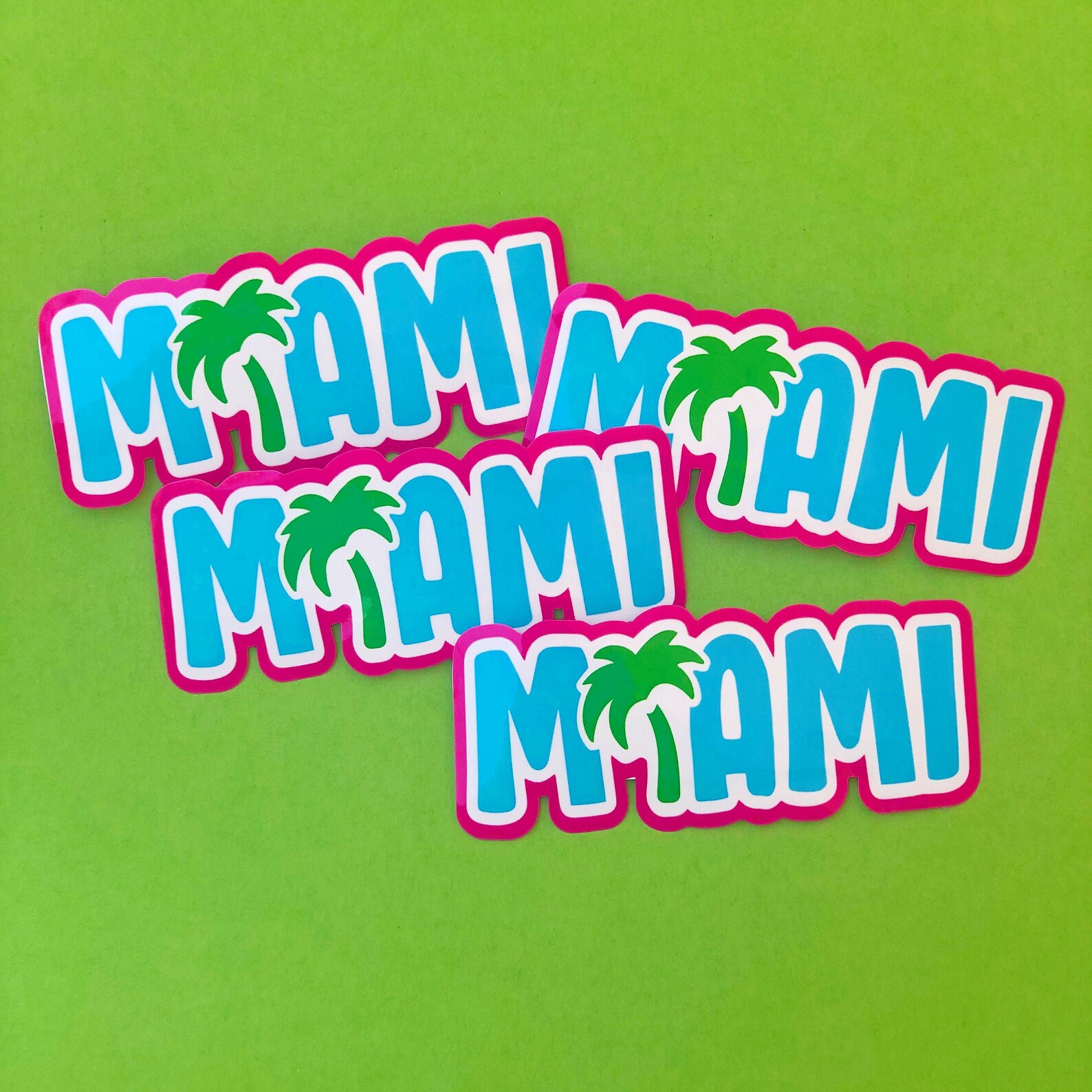 Miami Sticker Vinyl Sticker Travel Wanderlust Die Cut | Etsy