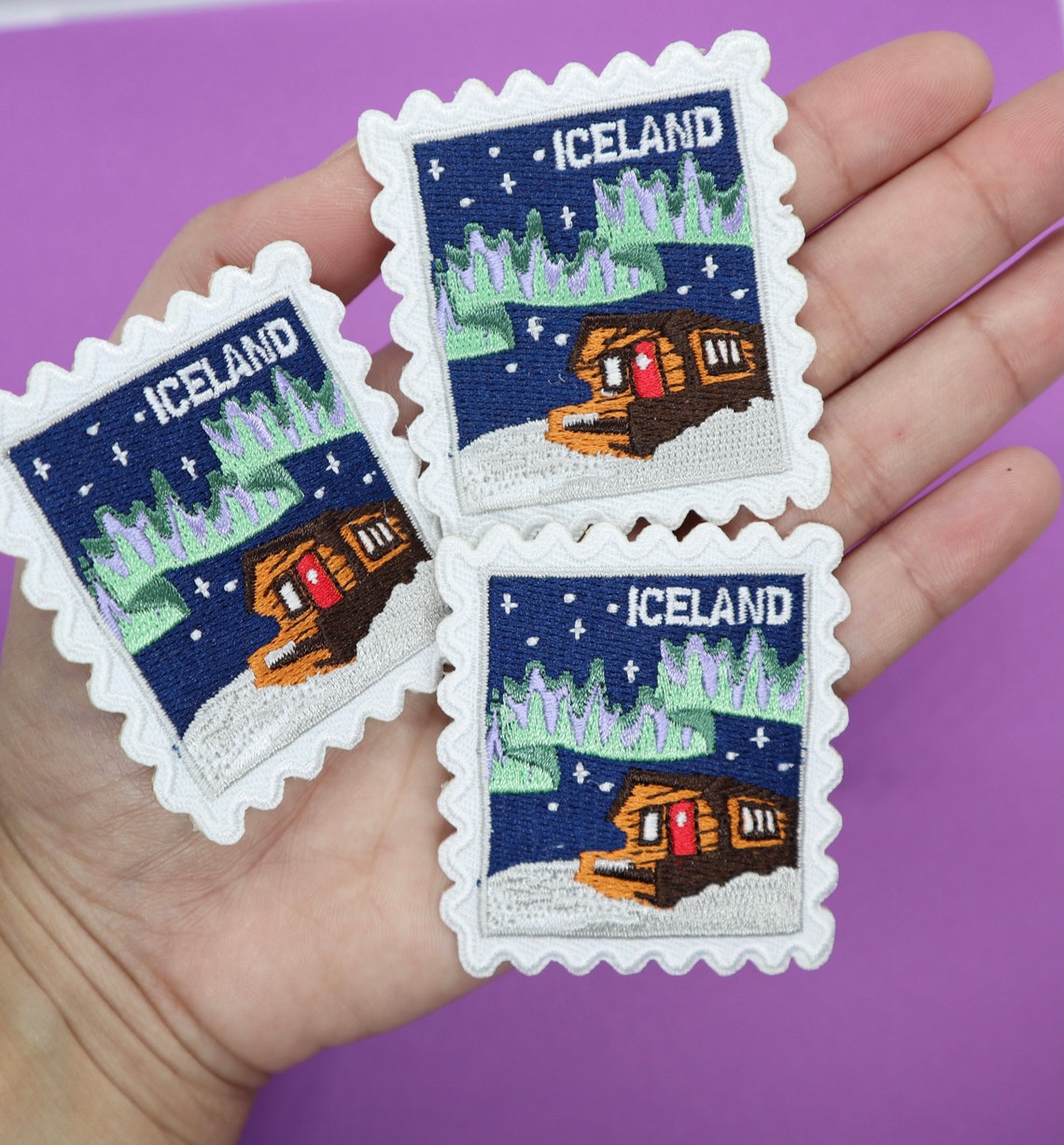 Iceland Patch Northern Lights Travel Patches Iron on Patch - Etsy