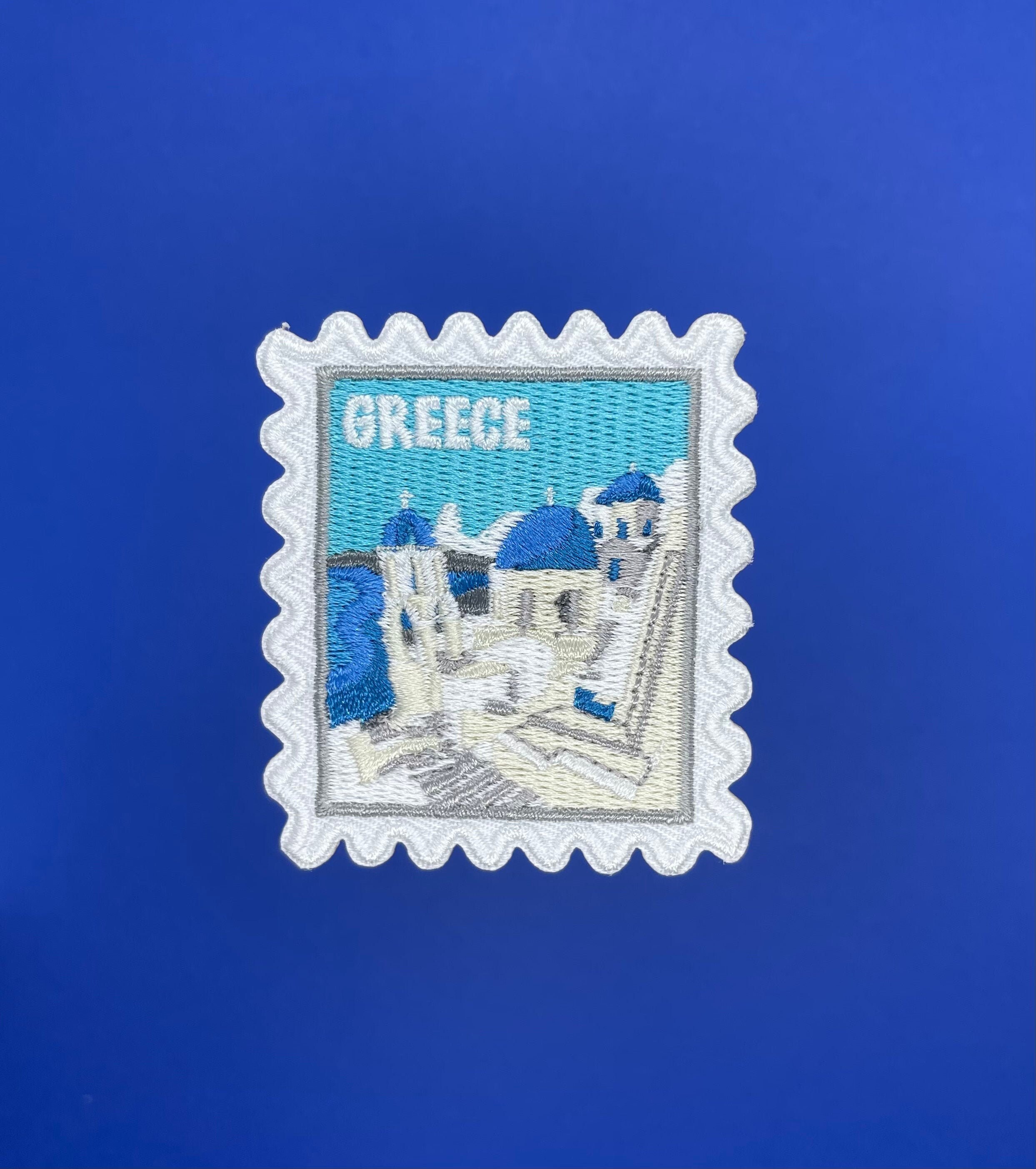 Greece Patch Iron on Patch Santorini Ocean-iron On Travel - Etsy