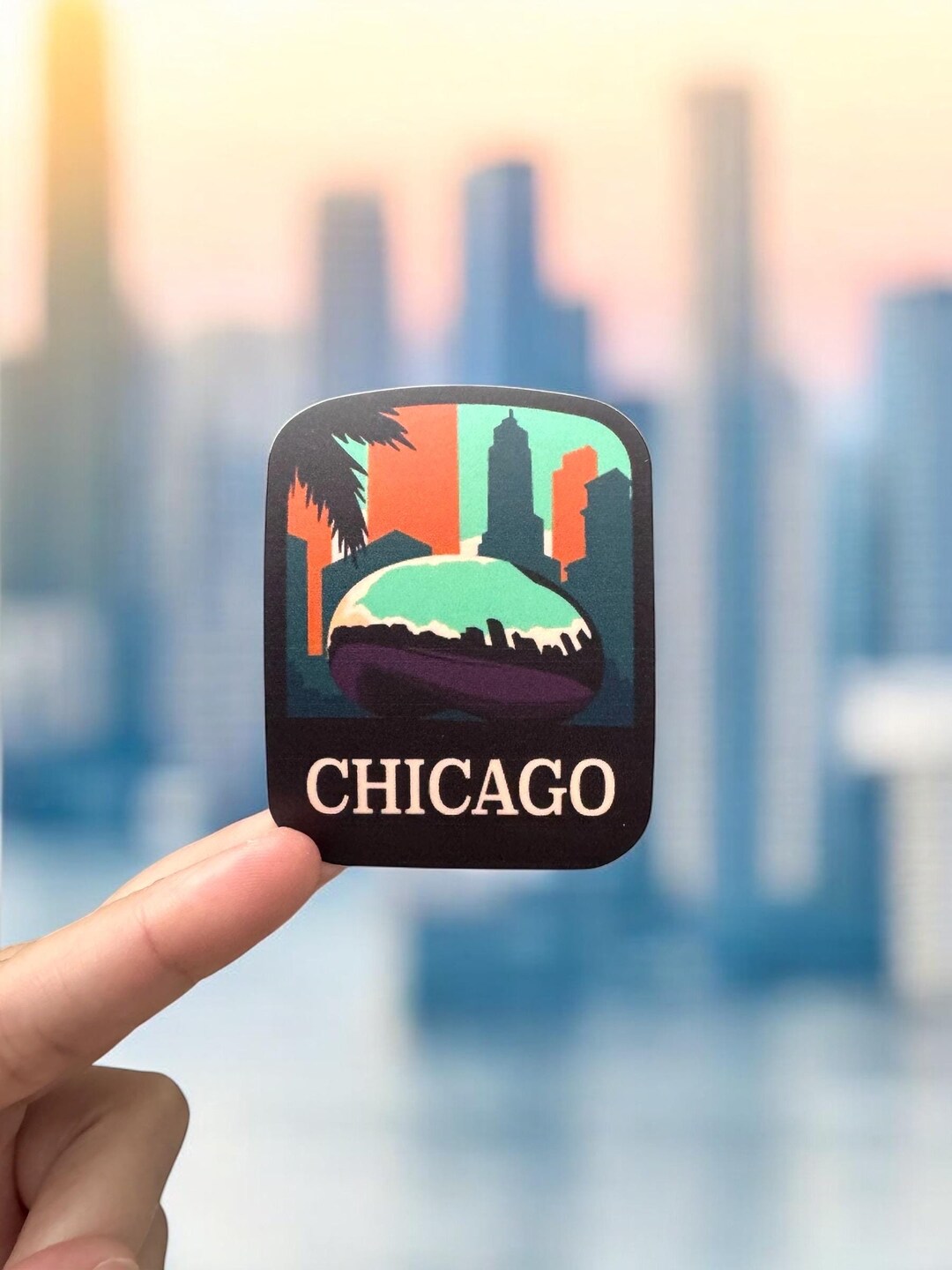 Chicago Sticker- Chicago Travel Sticker- Vinyl Sticker- Die Cut Sticker ...