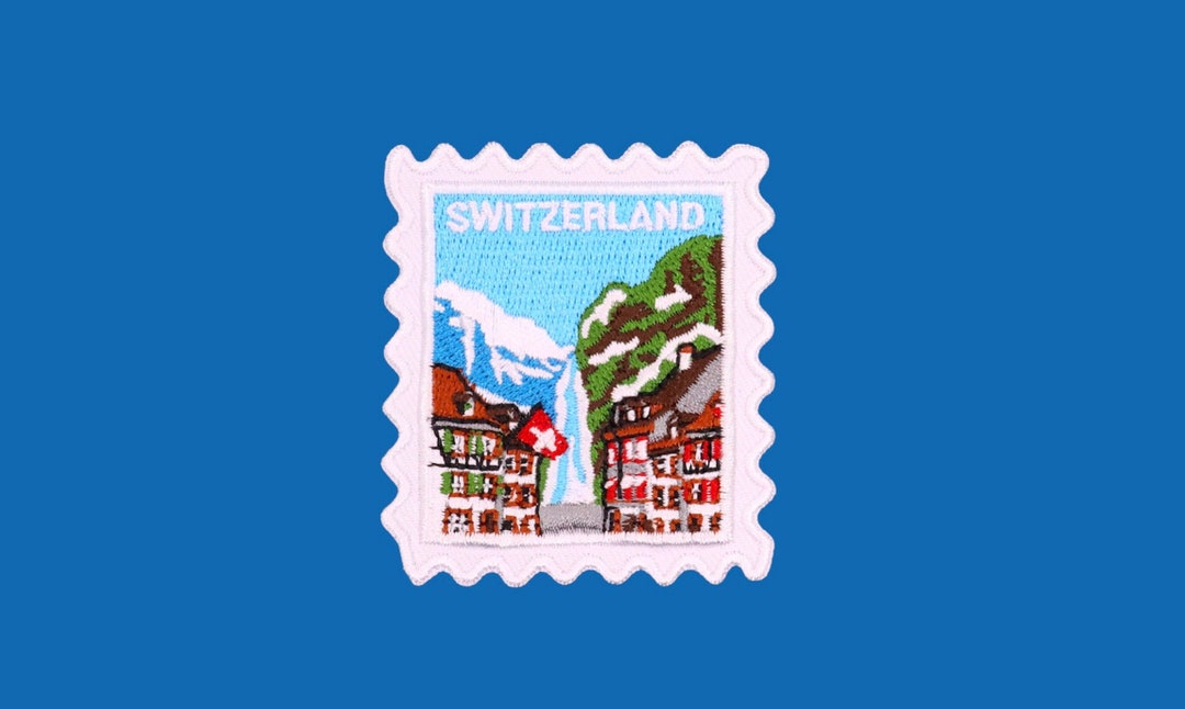 Switzerland Patch Travel Patches Swiss Alps Mountains Hiking Iron on ...
