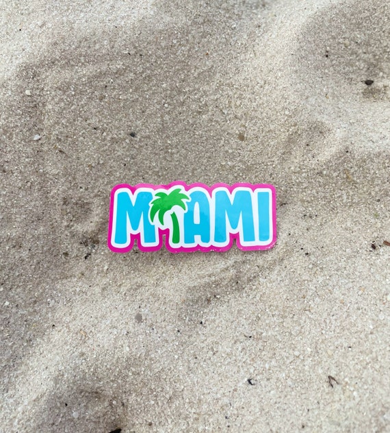 Miami Sticker Vinyl Sticker Travel Wanderlust Die Cut | Etsy