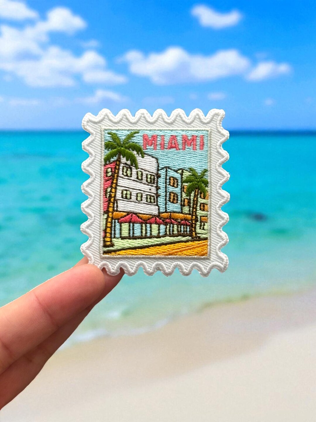Miami Patch- Travel Patches- Iron on Patch- Miami Beach Florida ...