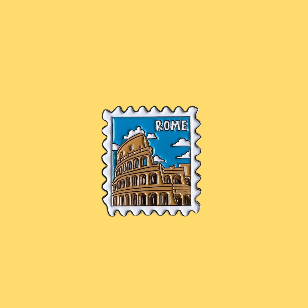 Rome Pin- Travel Pin- Enamel Pin- Colosseum- Roma Pin- Travel Souvenir ...